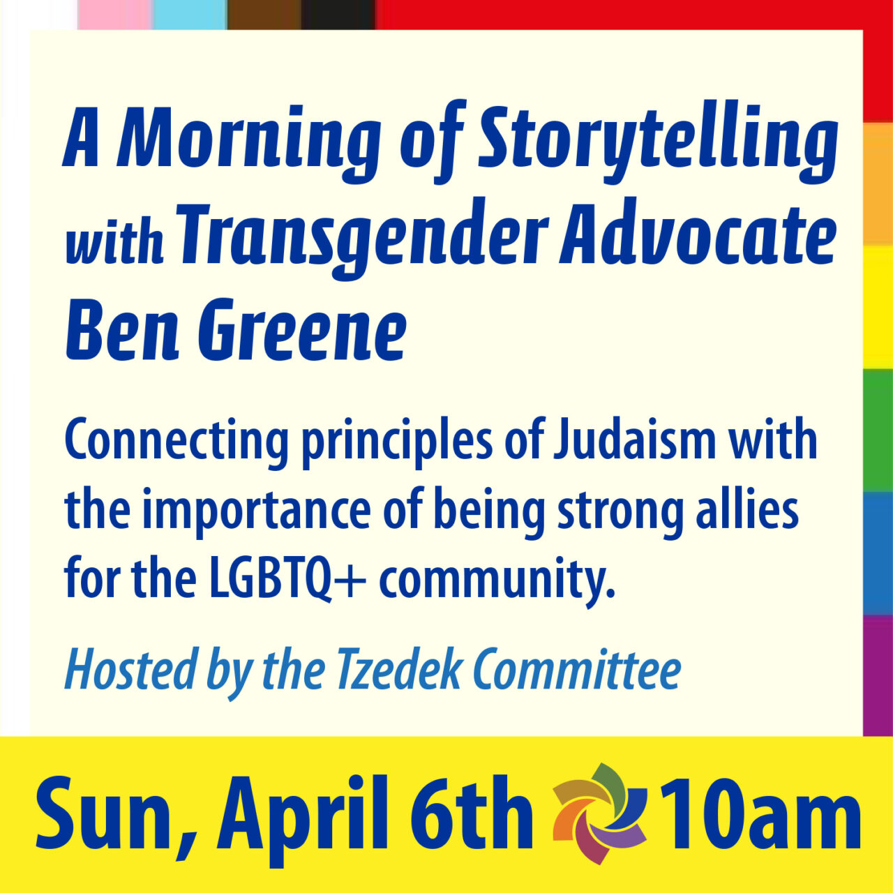 A Morning of Storytelling with Transgender Advocate Ben Greene - Jewish Federation of St. Louis